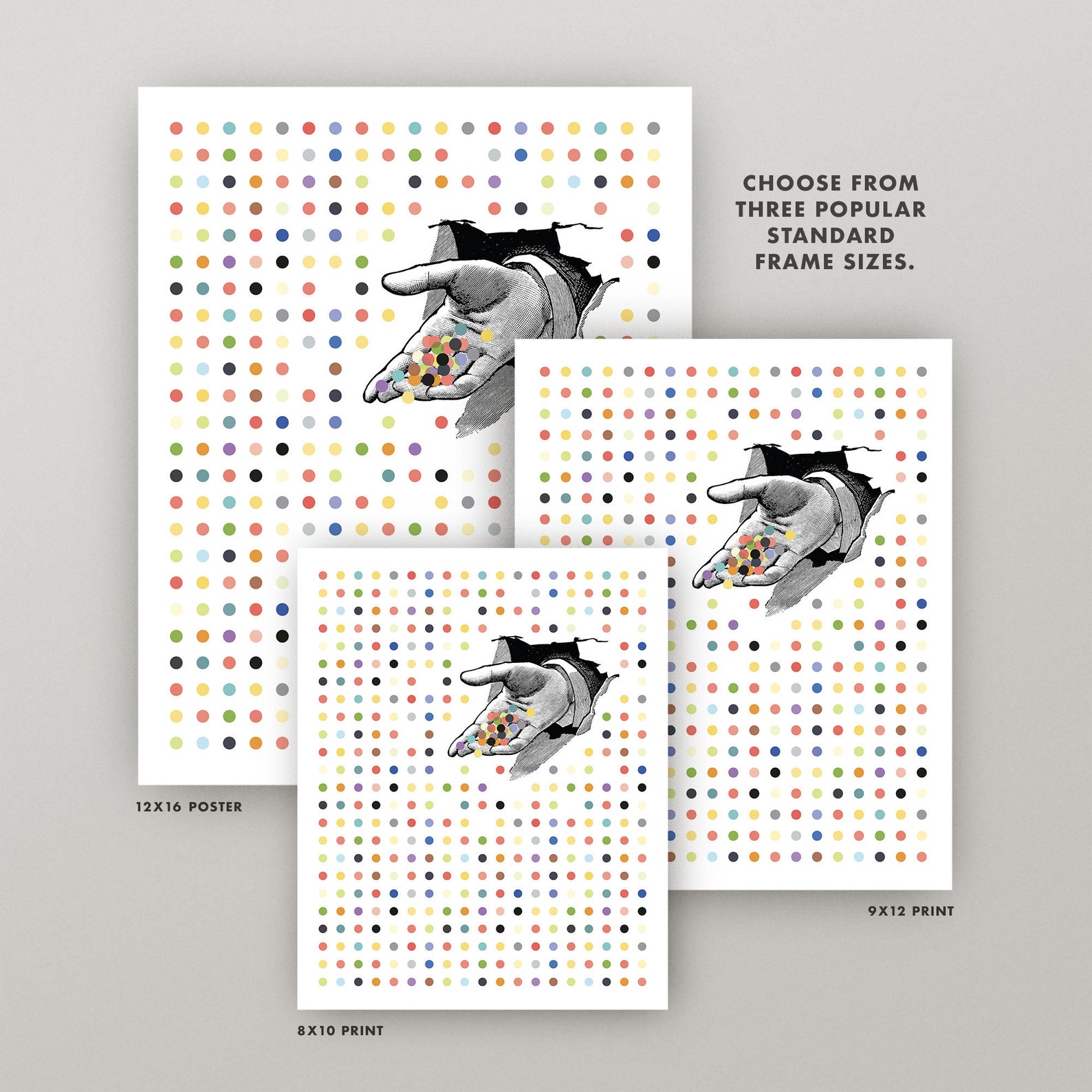 Confetti Print Retro Confetti Collage Wall Art 3 Sizes - Etsy