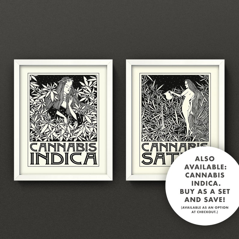 Sativa Print or Poster 3 Sizes Cannabis Poster Marijuana - Etsy