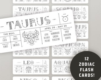 Astrology Flash Cards - Etsy