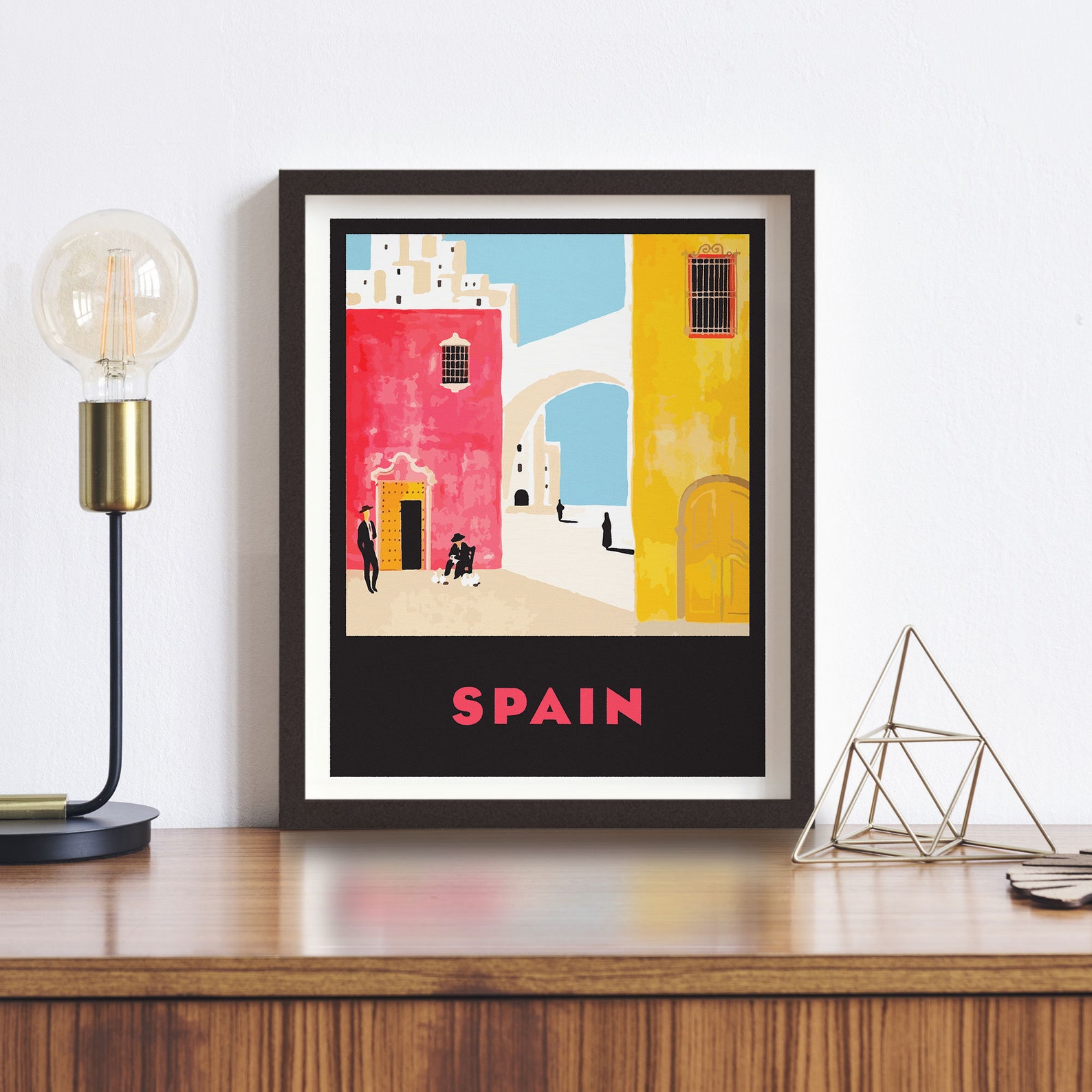 Vintage Style Spain Print • 3 Sizes: 8X10, 9X12, 12X16 • Vintage Spain ...