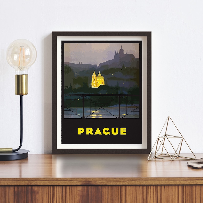 Vintage Prague Travel Poster Prague Print Prague Poster - Etsy