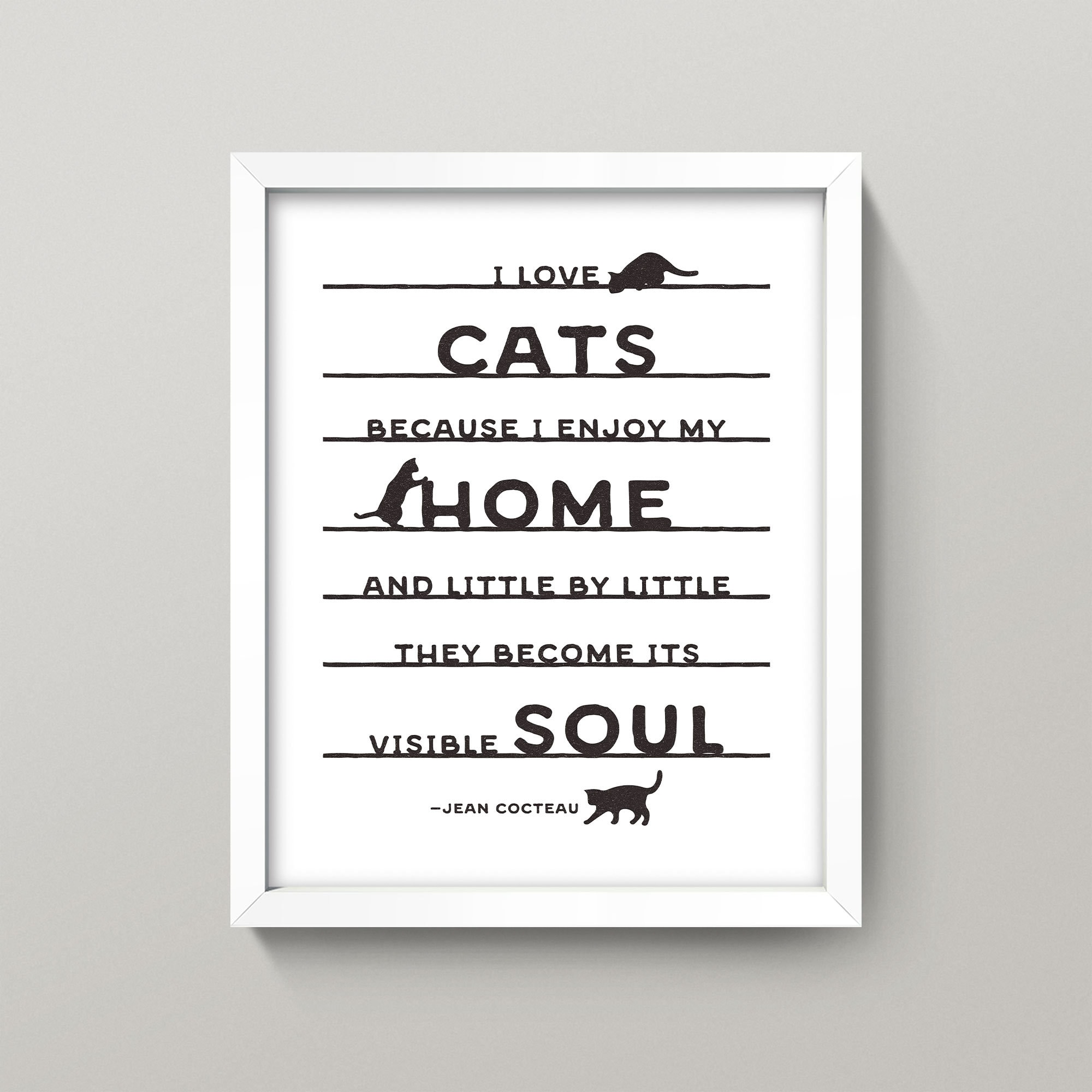 Cat Quote Print • 8x10 Wall Art • High Quality Giclée Print • Jean ...