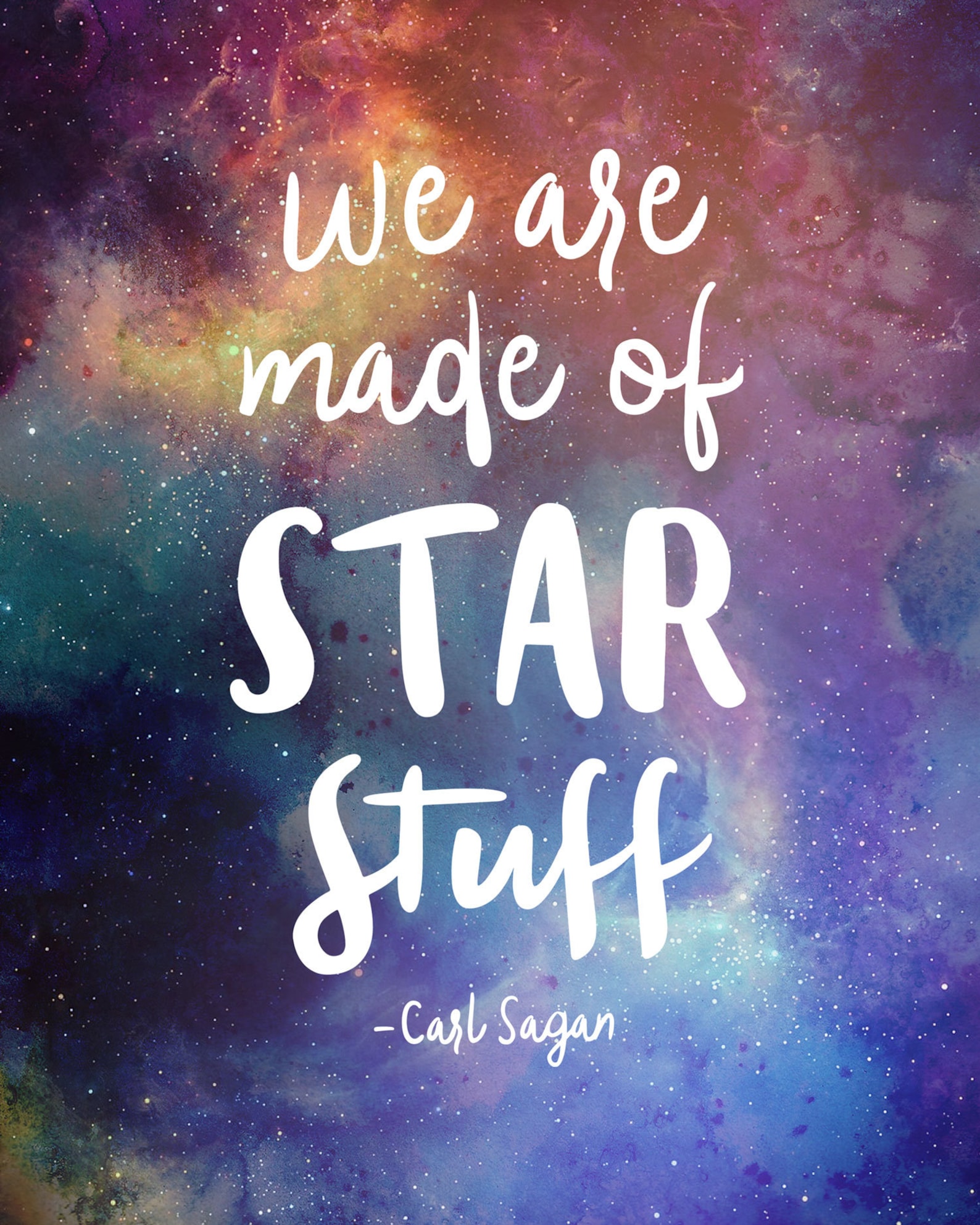 Carl Sagan Star Stuff Quote Print 8x10 Wall Art High | Etsy