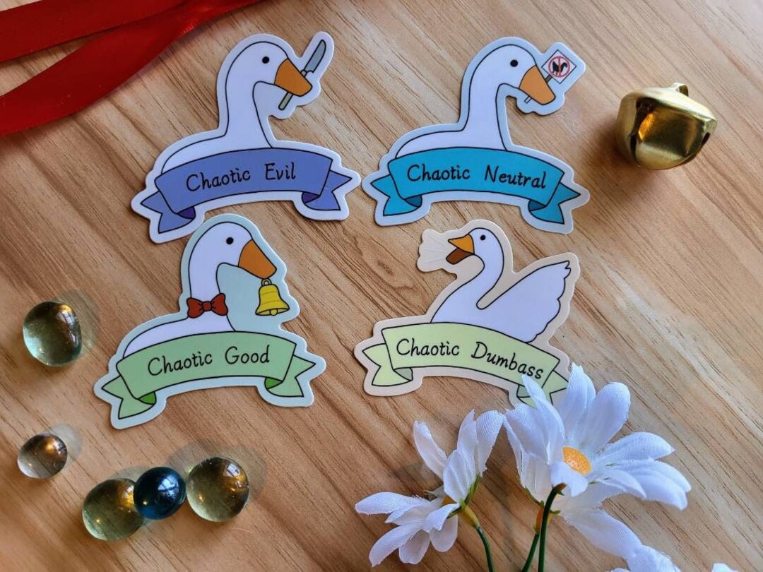 Chaotic Alignment Goose - Untitled Goose Sticker - Goose Game Sticker ...