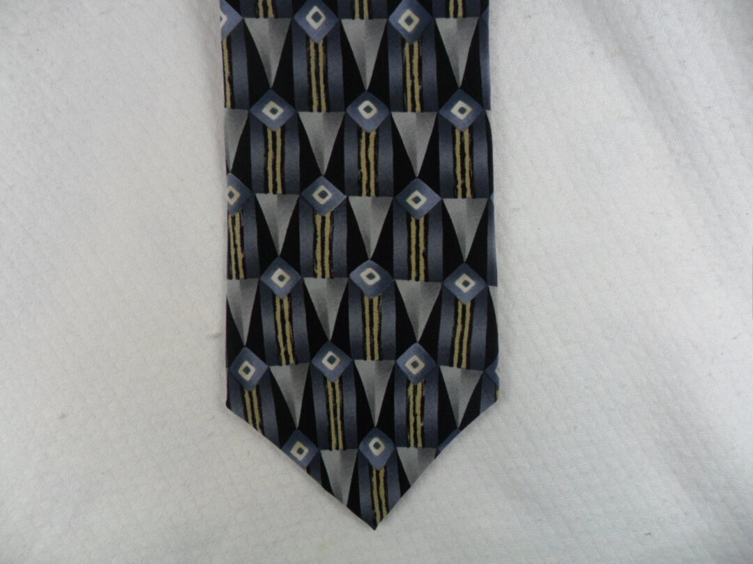 Vintage Cocktail Collection Vodka Tie USA Pure Silk Black Blue - Etsy