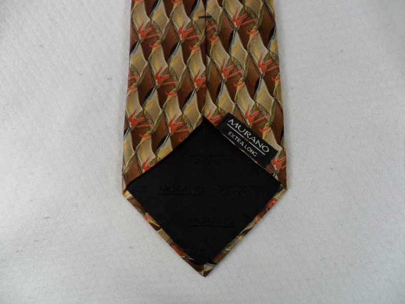 Vintage Murano EXTRA LONG Tie Fine Quality Pure Silk Geometric - Etsy