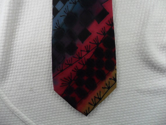 Vintage Tie Robert Daskal Signed Necktie Hand Painted | Etsy