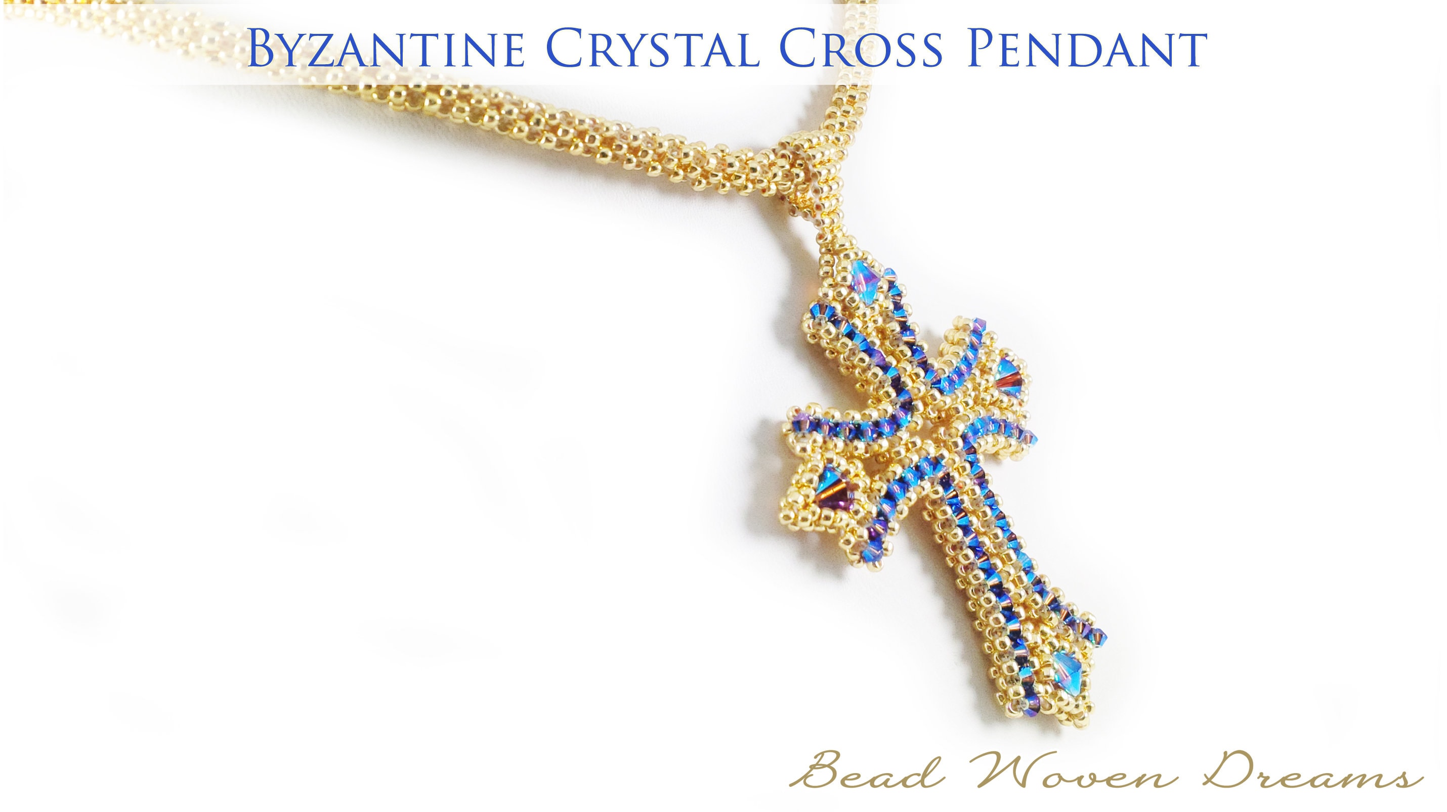 Byzantine Crystal Cross Pendant Tutorial: PDF - Etsy