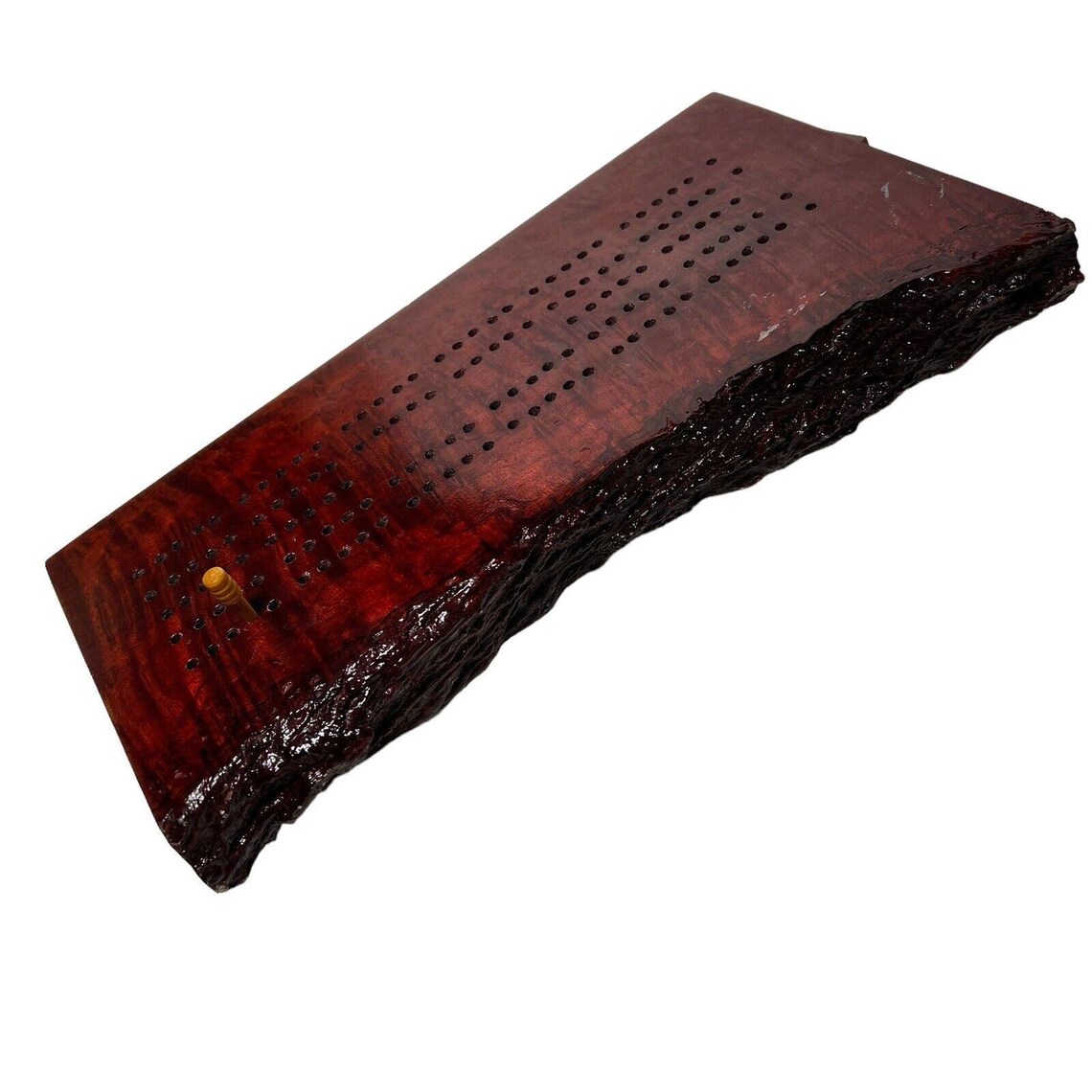 Dinnelle's Cribbage Board Redwood Natural Edge Handmade California ...