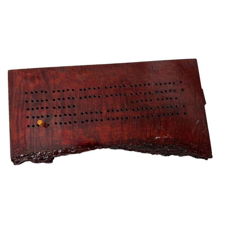 Dinnelle's Cribbage Board Redwood Natural Edge Handmade California ...