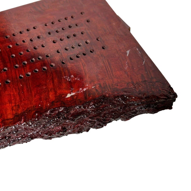 Dinnelle's Cribbage Board Redwood Natural Edge Handmade California ...