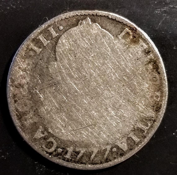 Colonial 1777 Peru Spain Colony 2 Reales Coin Spain Silver | Etsy