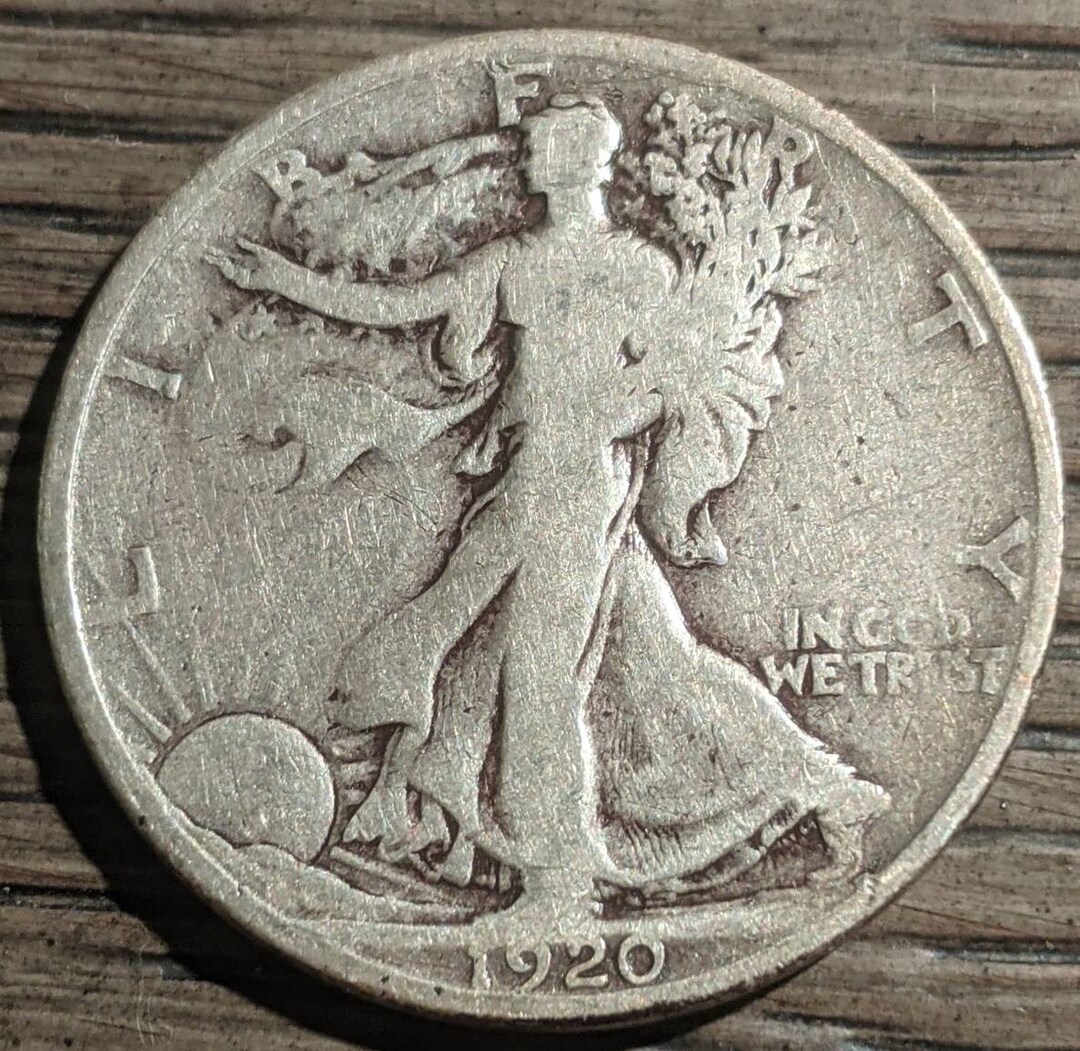 A Solid Grade 1920-S Silver Walking Liberty Half Dollar Vintage ...