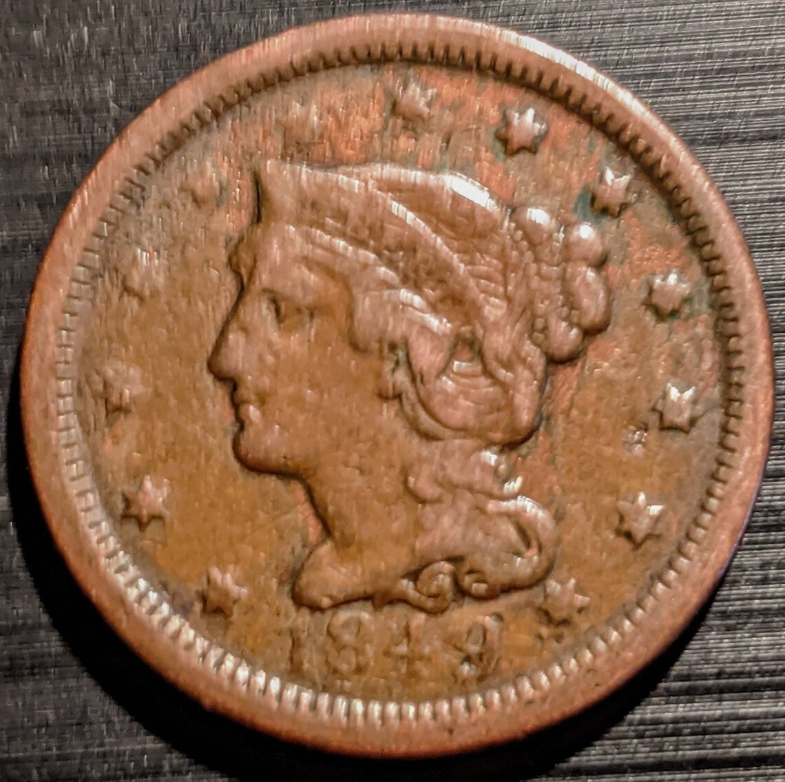 Vintage 1849 Large Cent Decent Grade Copper Piece Authentic - Etsy
