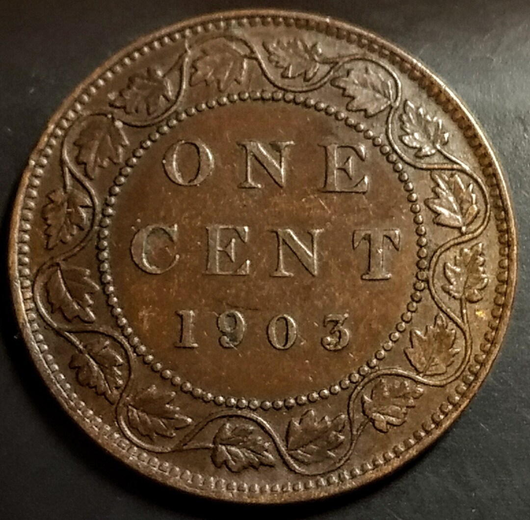 1903 Large One Cent Canada Higher Grade Coin Old Piece King Edward ...