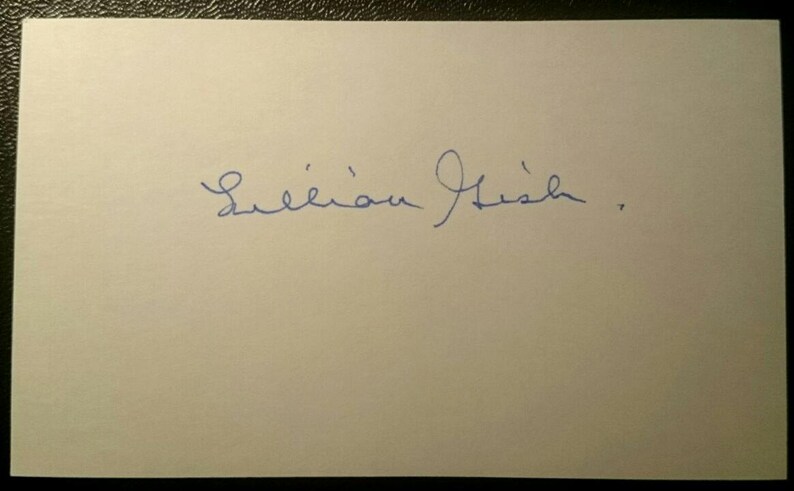 Signed Lillian Gish 3x5 Card! Guaranteed Authentic Autograph Antique ...
