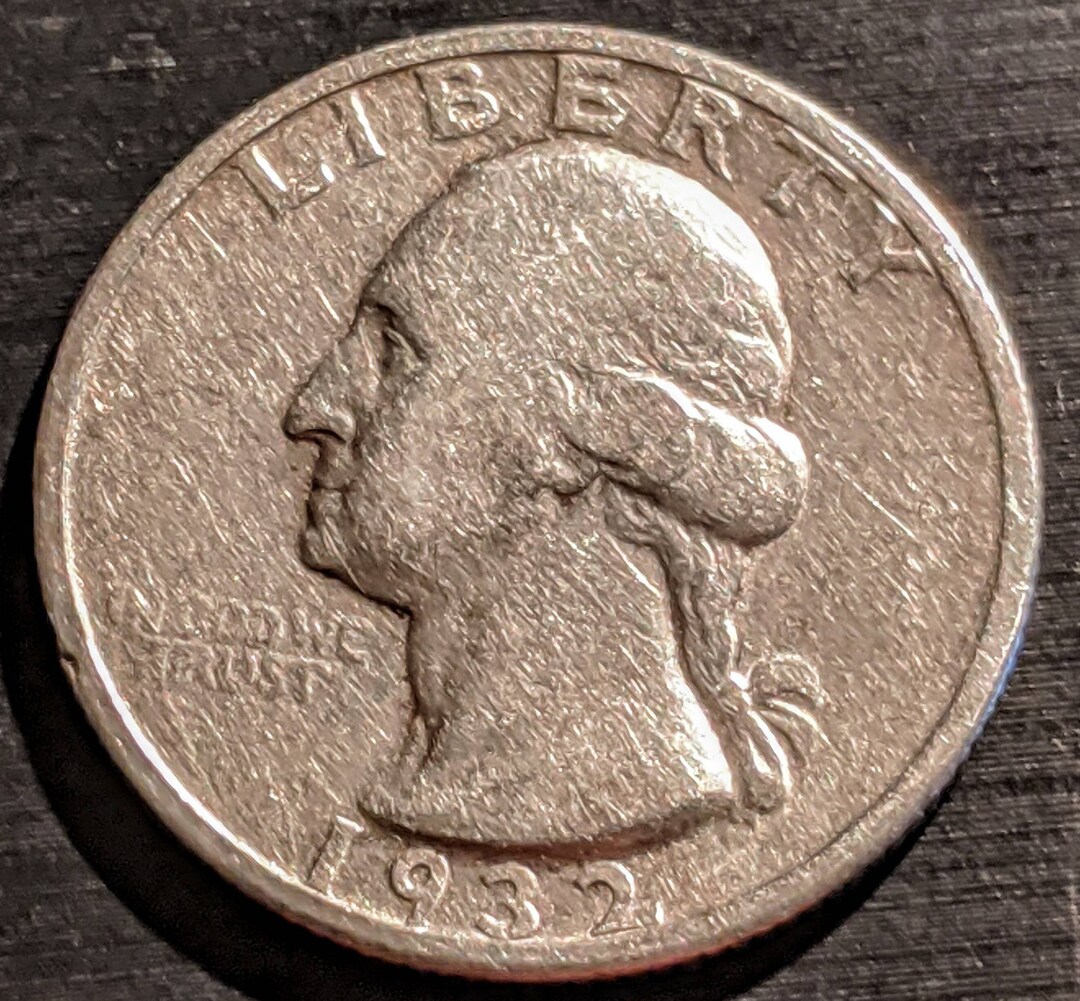1932-S Key Date First Year Silver Washington Quarter Piece Antique ...
