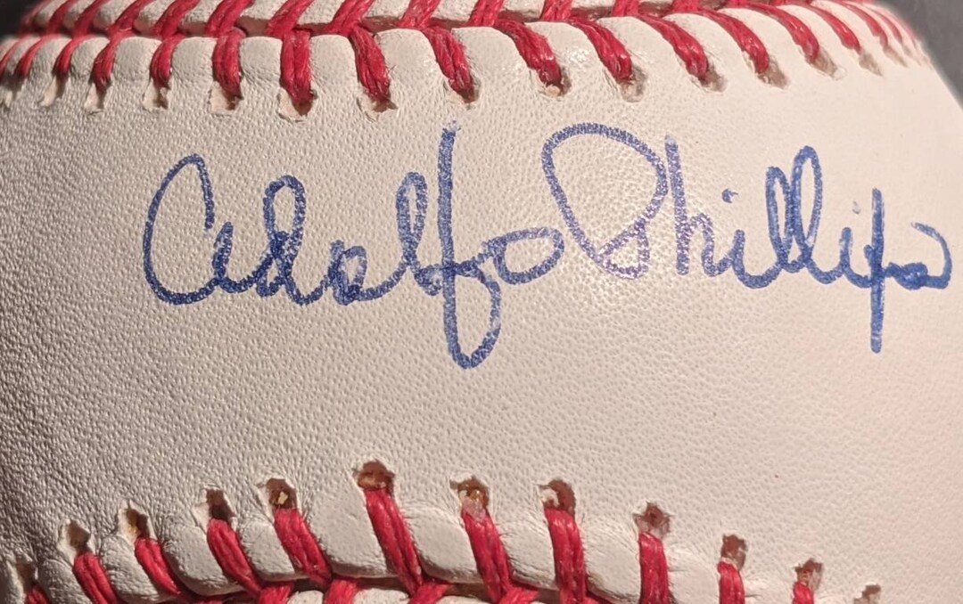 Signed Adolfo Phillips 1969 Cubs Vintage Autographed Major League ...