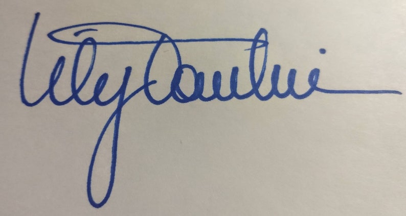 Signed Lily Tomlin 3x5 Card! Guaranteed Authentic Autograph Comedian ...