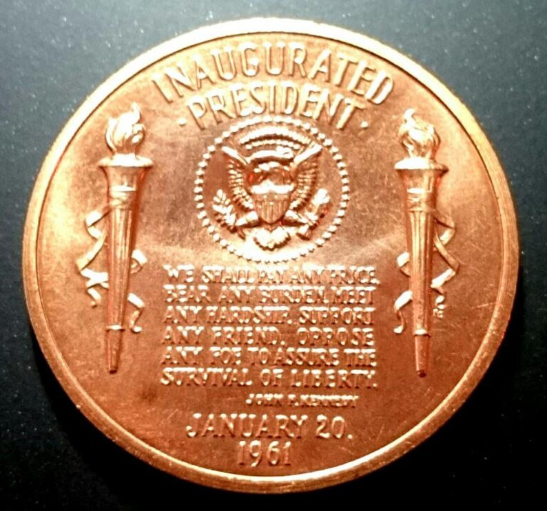High Grade John F Kennedy Presidential Copper United States President ...