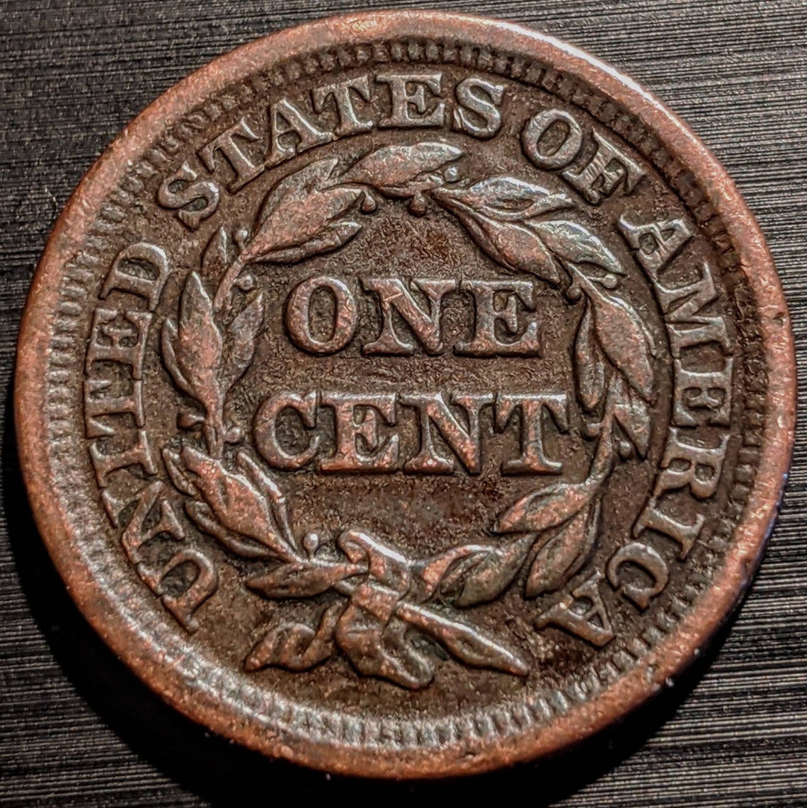 Vintage 1849 Large Cent Decent Grade Copper Piece Authentic | Etsy