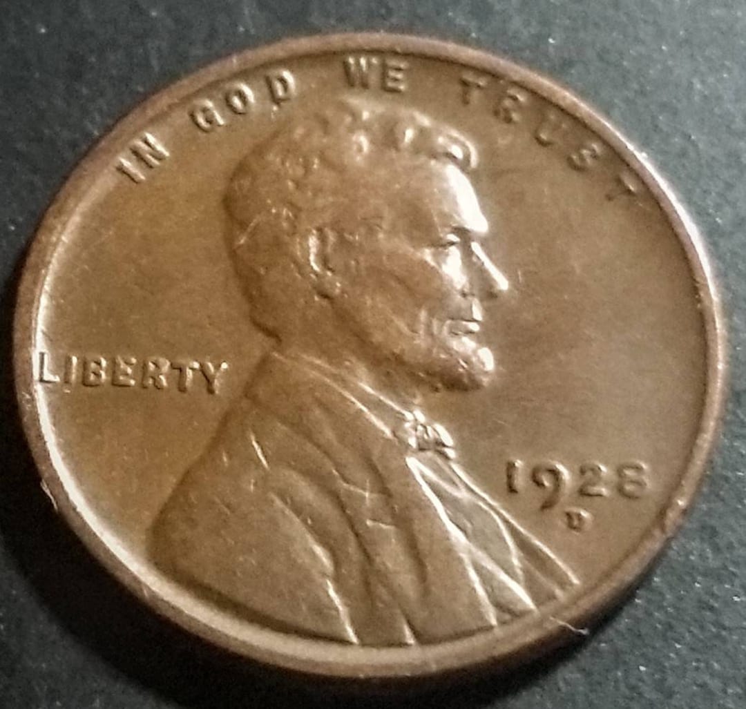 Vintage 1928-D Nice Grade Early Lincoln Wheat Cent Roaring Twenties ...