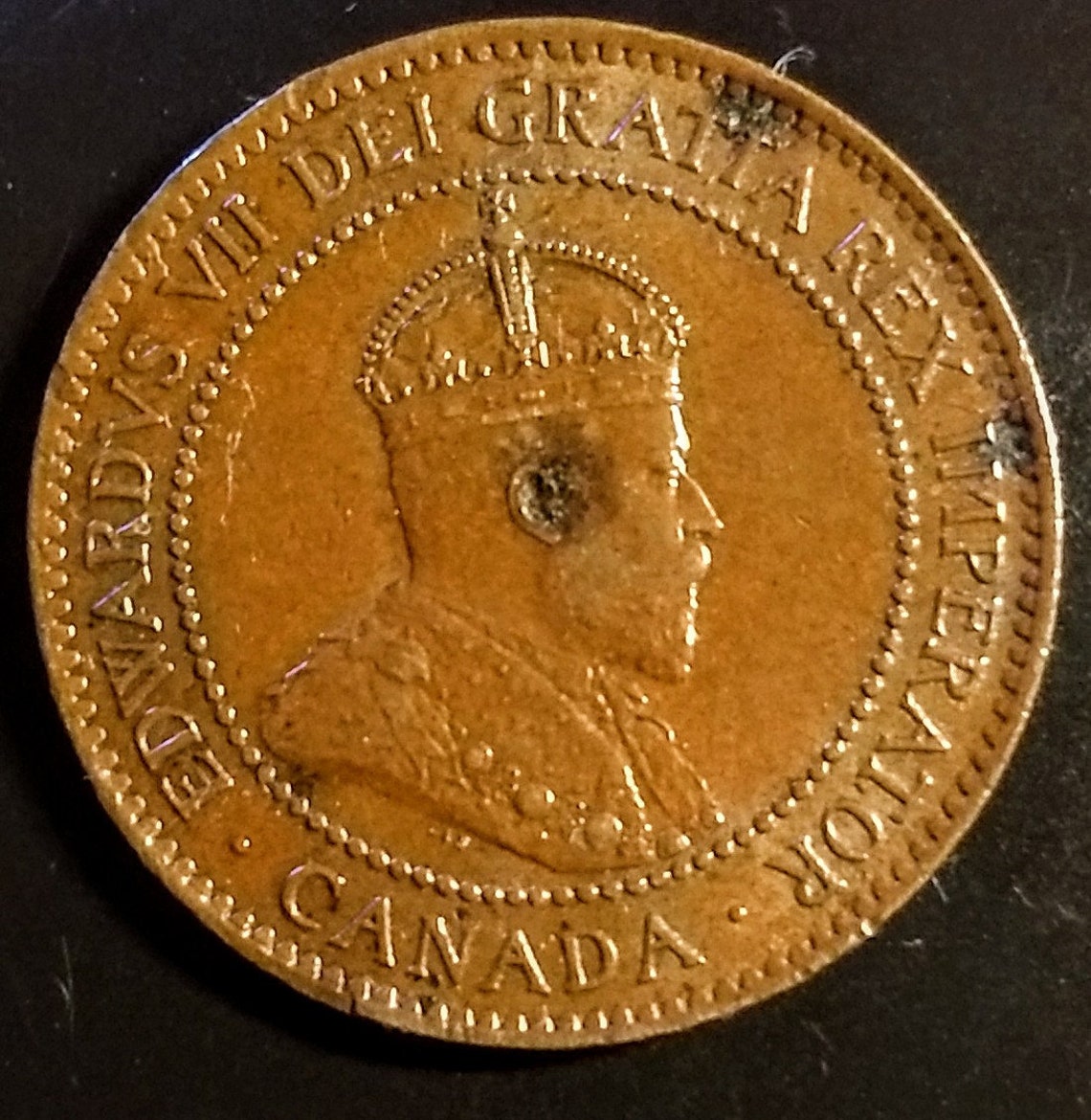 1907 Large One Cent Canada Higher Grade Coin Old Piece King Edward ...