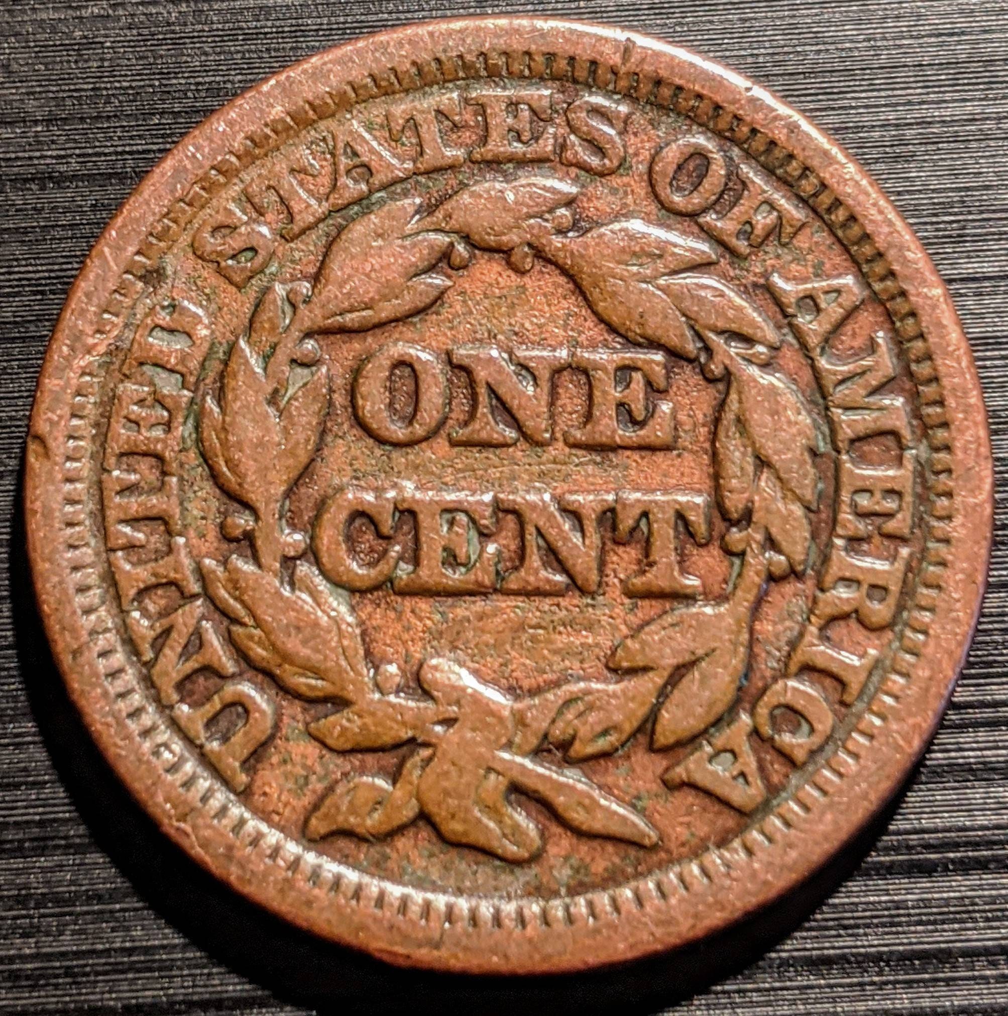 Vintage 1849 Large Cent Decent Grade Copper Piece Authentic - Etsy