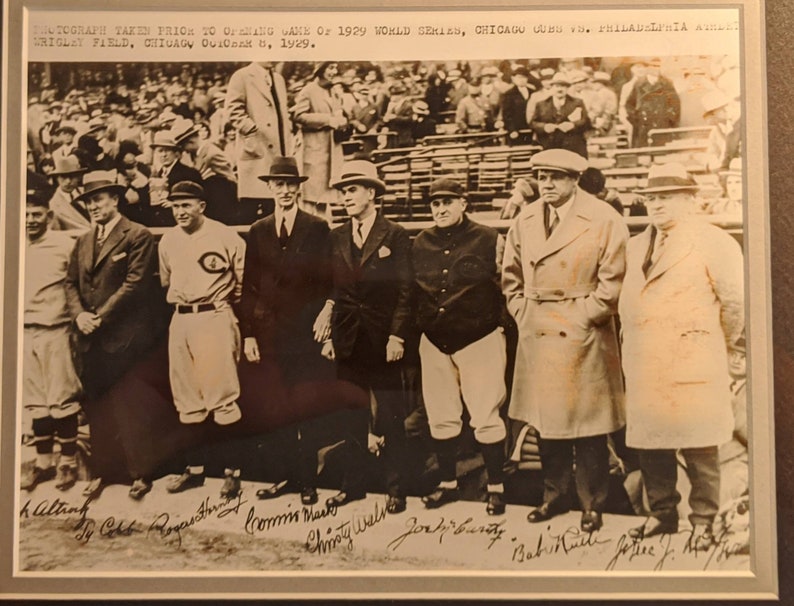 Old Timers at Wrigley Field Including Babe Ruth and Ty Cobb - Etsy