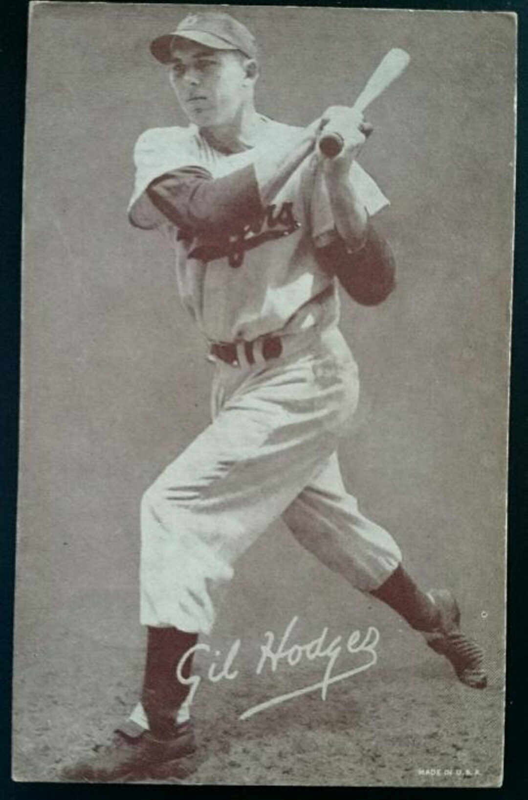 Vintage 1947-1966 Gil Hodges Brooklyn Dodgers Black & White Exhibit ...