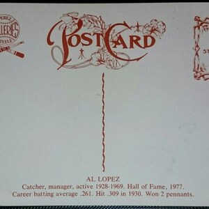 Signed Al Lopez Perez Steele Baseball Hall of Fame Postcard Guaranteed ...