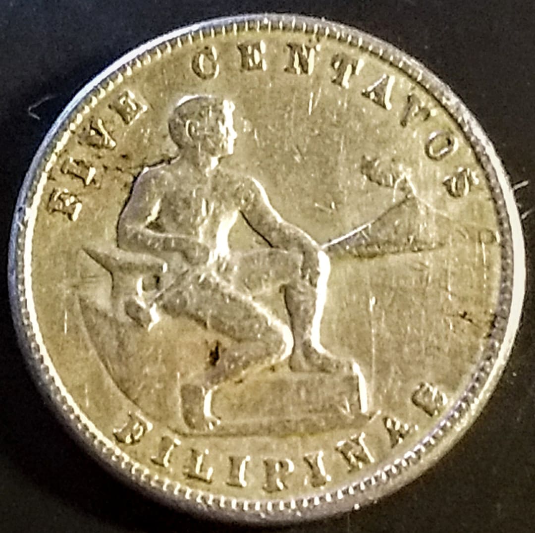 A 1938 Higher Grade Filipinas Five Centavos Philipines Coin United ...