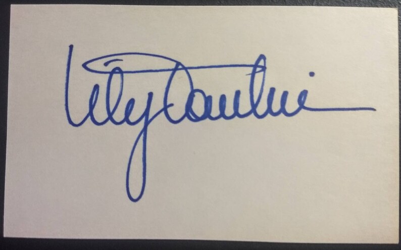 Signed Lily Tomlin 3x5 Card! Guaranteed Authentic Autograph Comedian ...