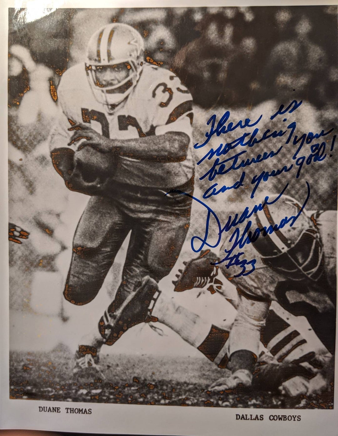SALE Duane Thomas Dallas Cowboys Vintage Autographed NFL National ...