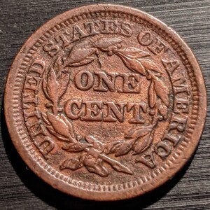 Vintage 1847 Large Cent Decent Grade Copper Piece Authentic Antique U.S ...