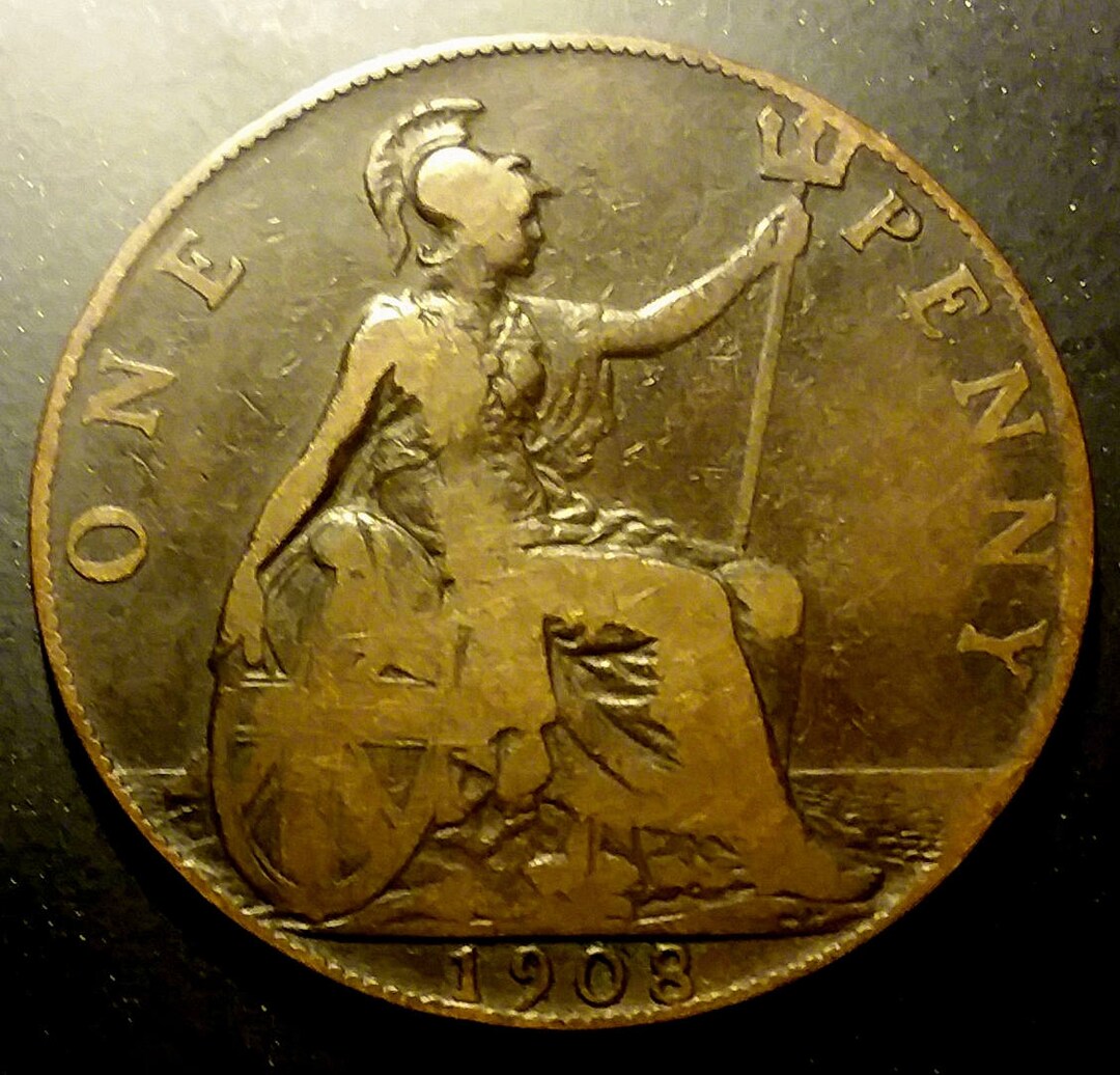 Beautiful 1908 Solid Grade Vintage Great Britain George Penny British ...