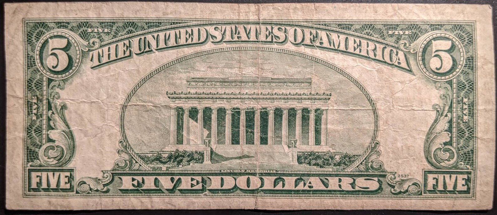 Vintage 1953B Nice Grade Five Dollar Bill red seal note united | Etsy