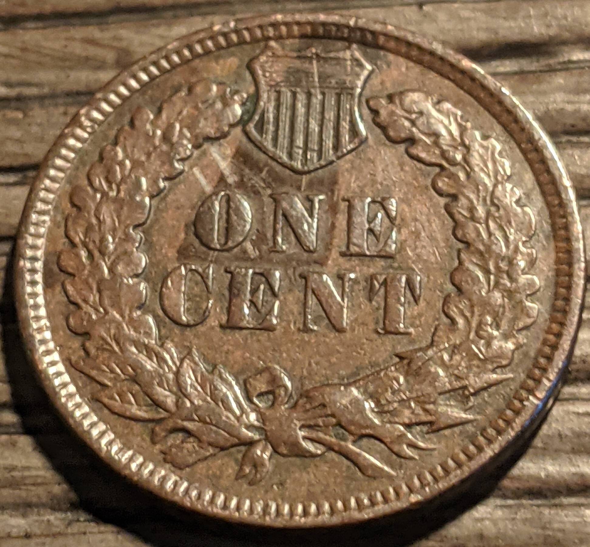 Vintage 1898 Nicer Grade Indian Head Cent Authentic U.S. Coin Antique ...