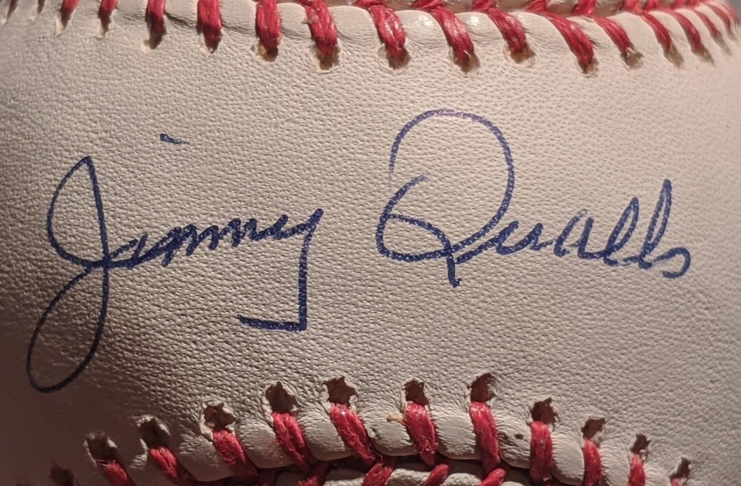 Signed Jimmy Qualls 1969 Cubs Vintage Autographed Major League ...