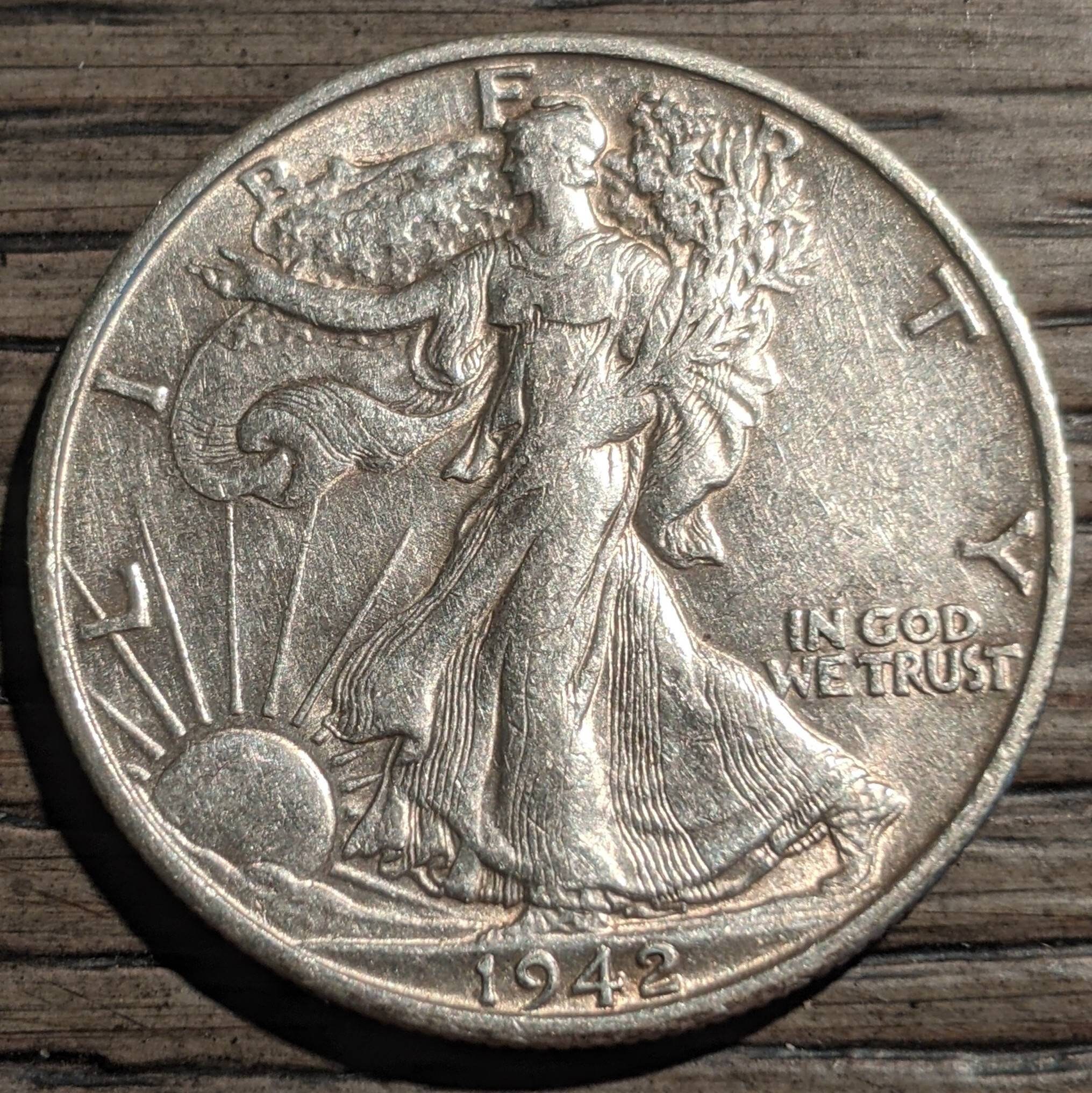 A Solid Grade 1942-S Silver Walking Liberty Half Dollar | Etsy