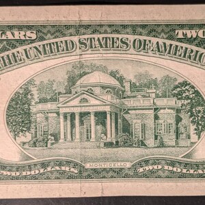 1953B Star Note Very Nice Grade Two Dollar Bill Red Seal Note United ...