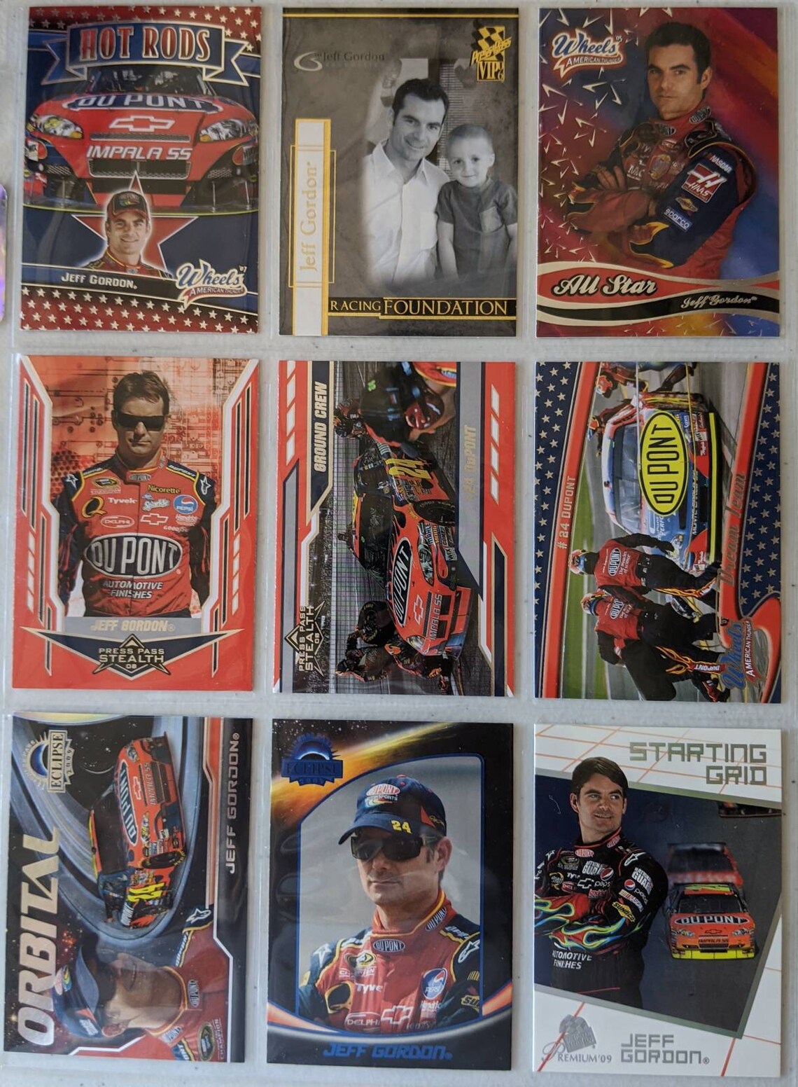 A Vintage Lot of 9 Jeff Gordon Nascar Legend Cards Great Lot - Etsy