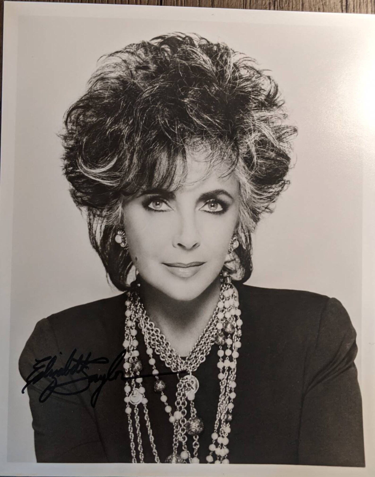 Vintage Elizabeth Taylor Signed 8x10 Autographed Classic Black - Etsy
