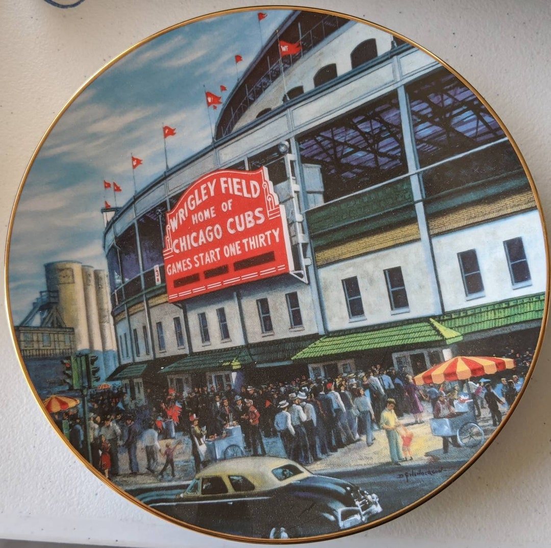 Vintage Wrigley Field Stadium Plate Highly Collectible Chicago Cubs 1. ...