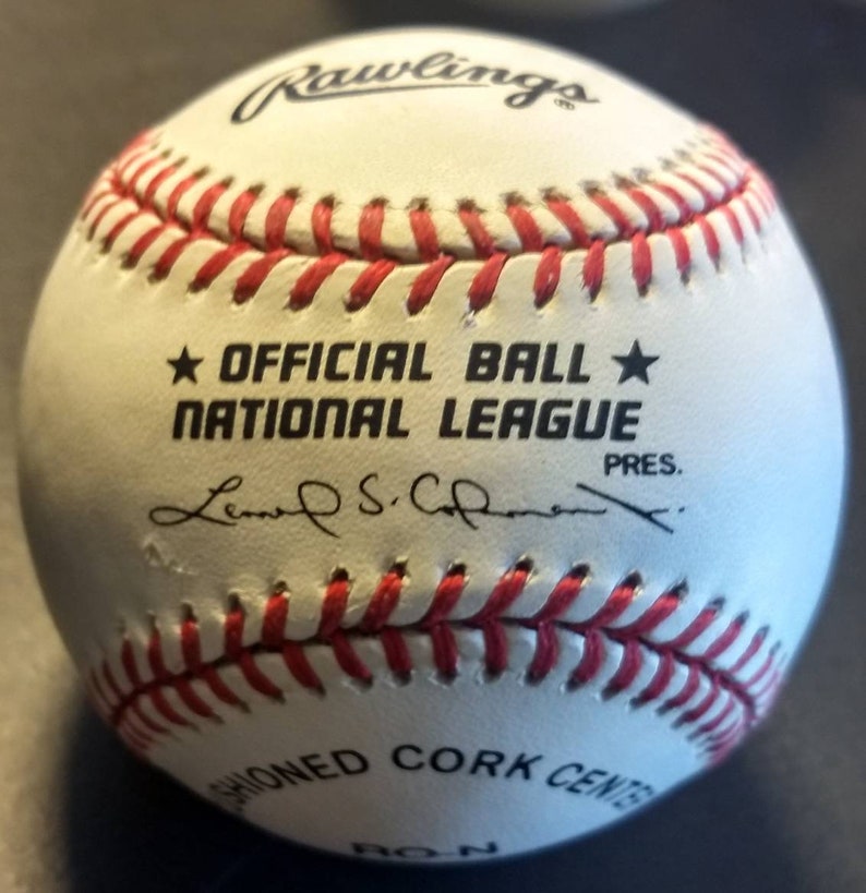 A Signed Stever Yeager Los Angeles Dodgers Vintage Autograhed Major ...