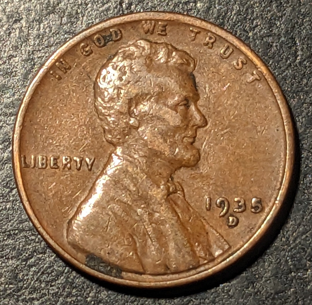 A Nice 1935-D Wheat Cent Part of an Estate Lot. Coin Will Grade Very ...