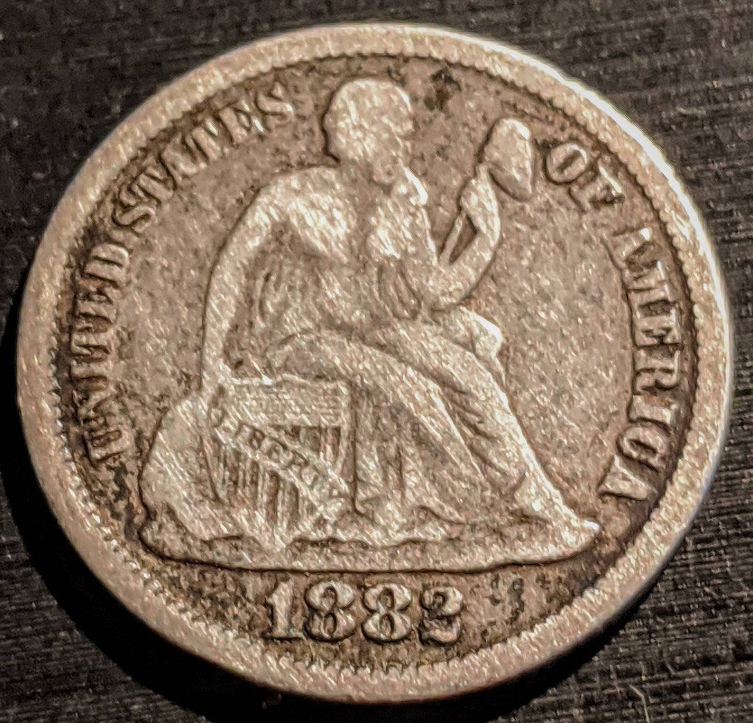 Vintage 1882 Nice Grade Seated Liberty Dime Era Silver Original Antique ...