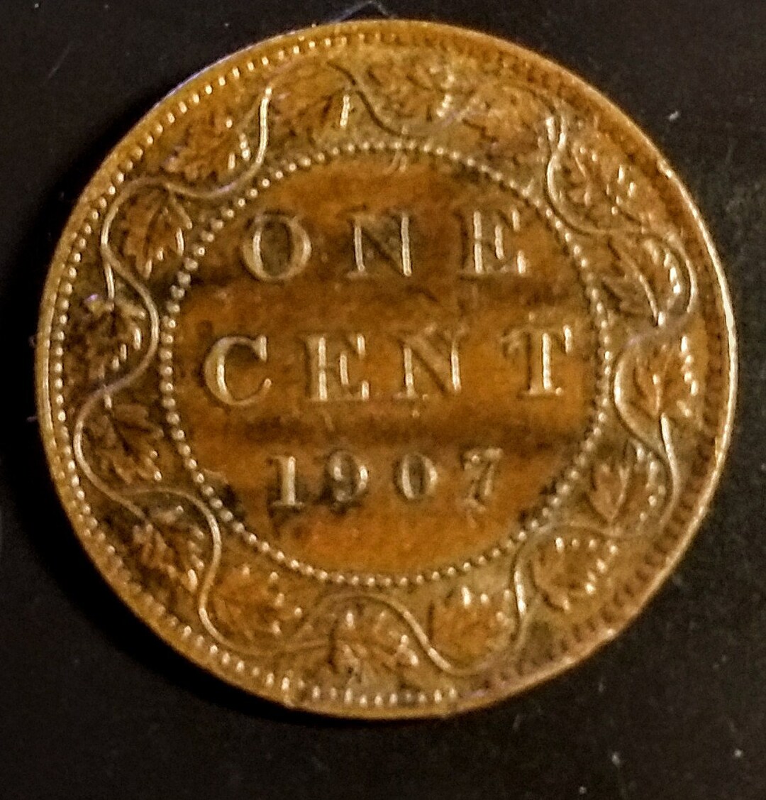 1907 Large One Cent Canada Higher Grade Coin Old Piece King Edward ...