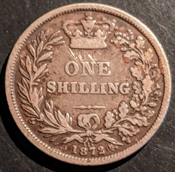 1872 Silver Shilling Great Britain Victoria UK English Silver | Etsy