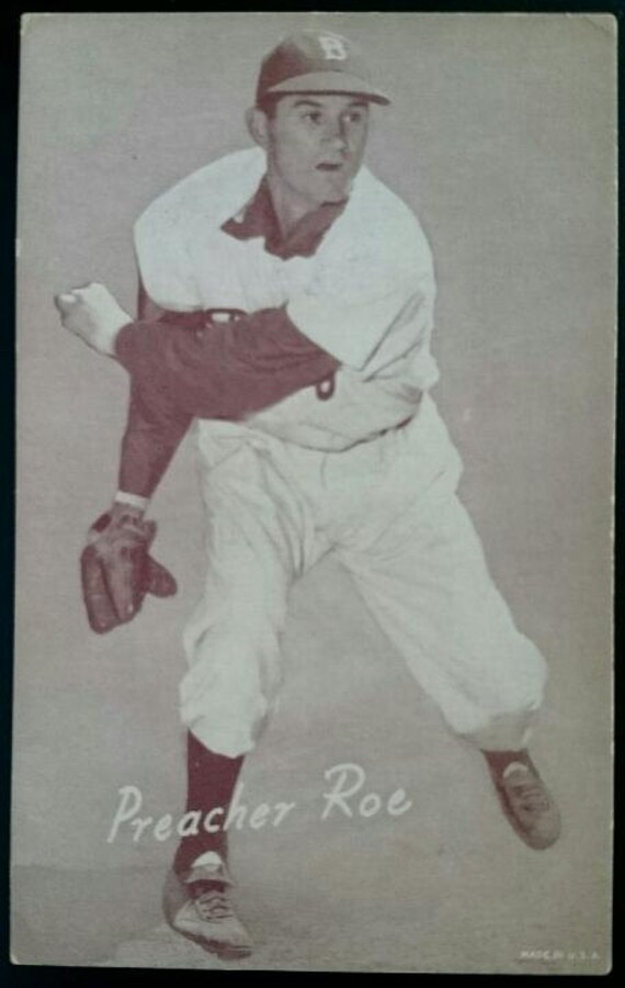 Vintage 1947-1966 Preacher Roe Brooklyn Dodgers baseball | Etsy